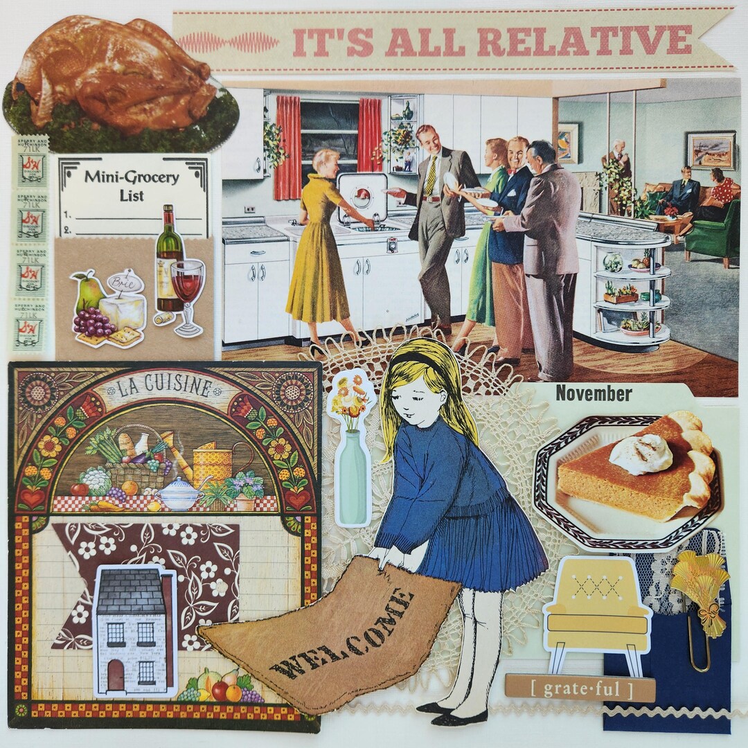 It's All Relative Vintage Ephemera Collection 25 Pcs Mixed Media Junk ...