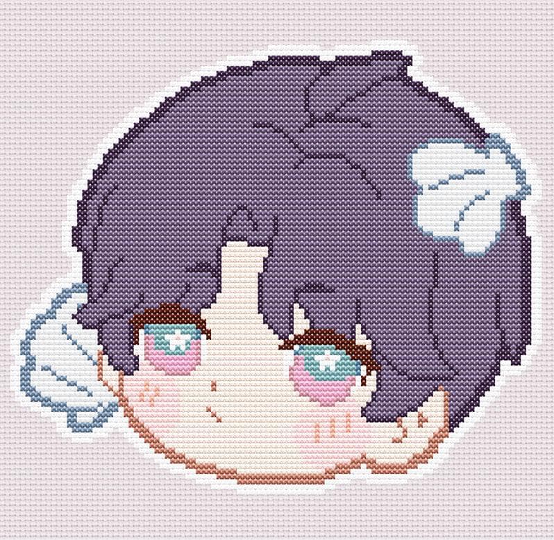 Love & Deepspace Rafayel Chibi Cross Stitch Pattern - Etsy