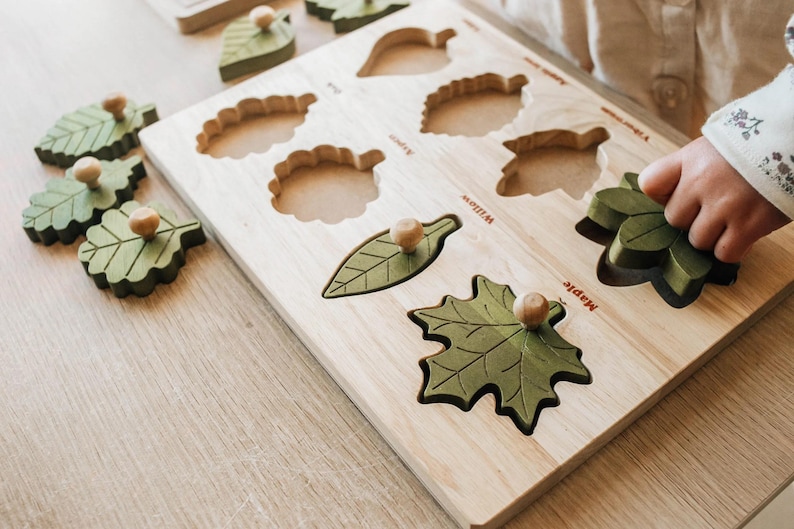 Montessori Leaf Puzzle - Etsy