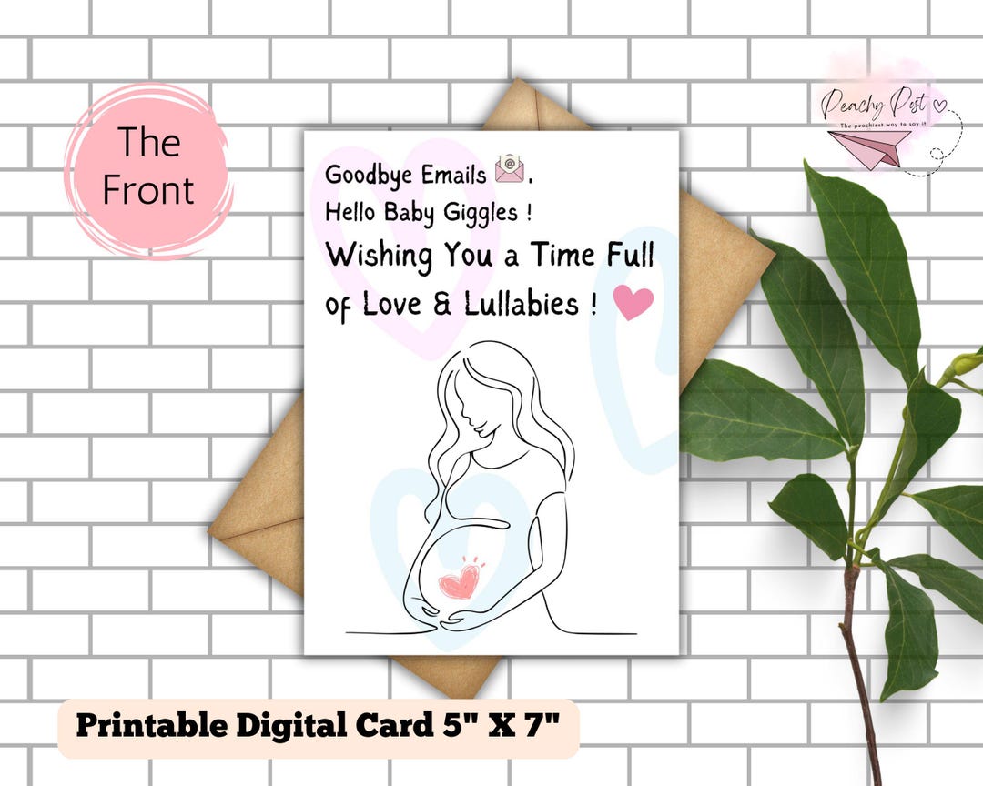 Happy MATERNITY Leave, Card, PRINTABLE, Mum to Be, Coworker, Work ...