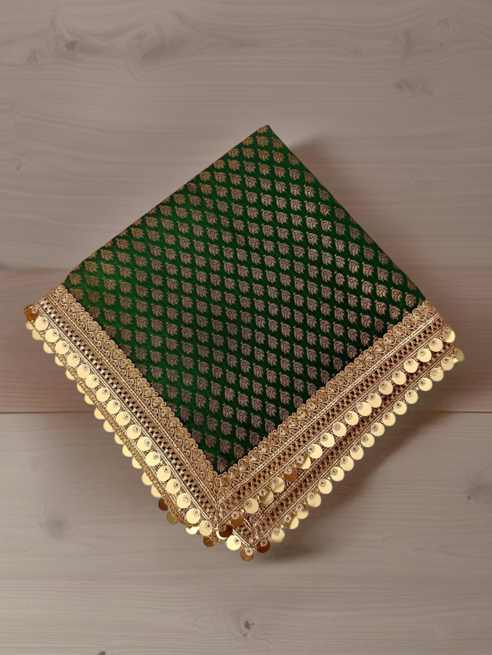 Banarasi Fabric Pooja Aasan Mat | Hindu Mandir Altar Cloth ...
