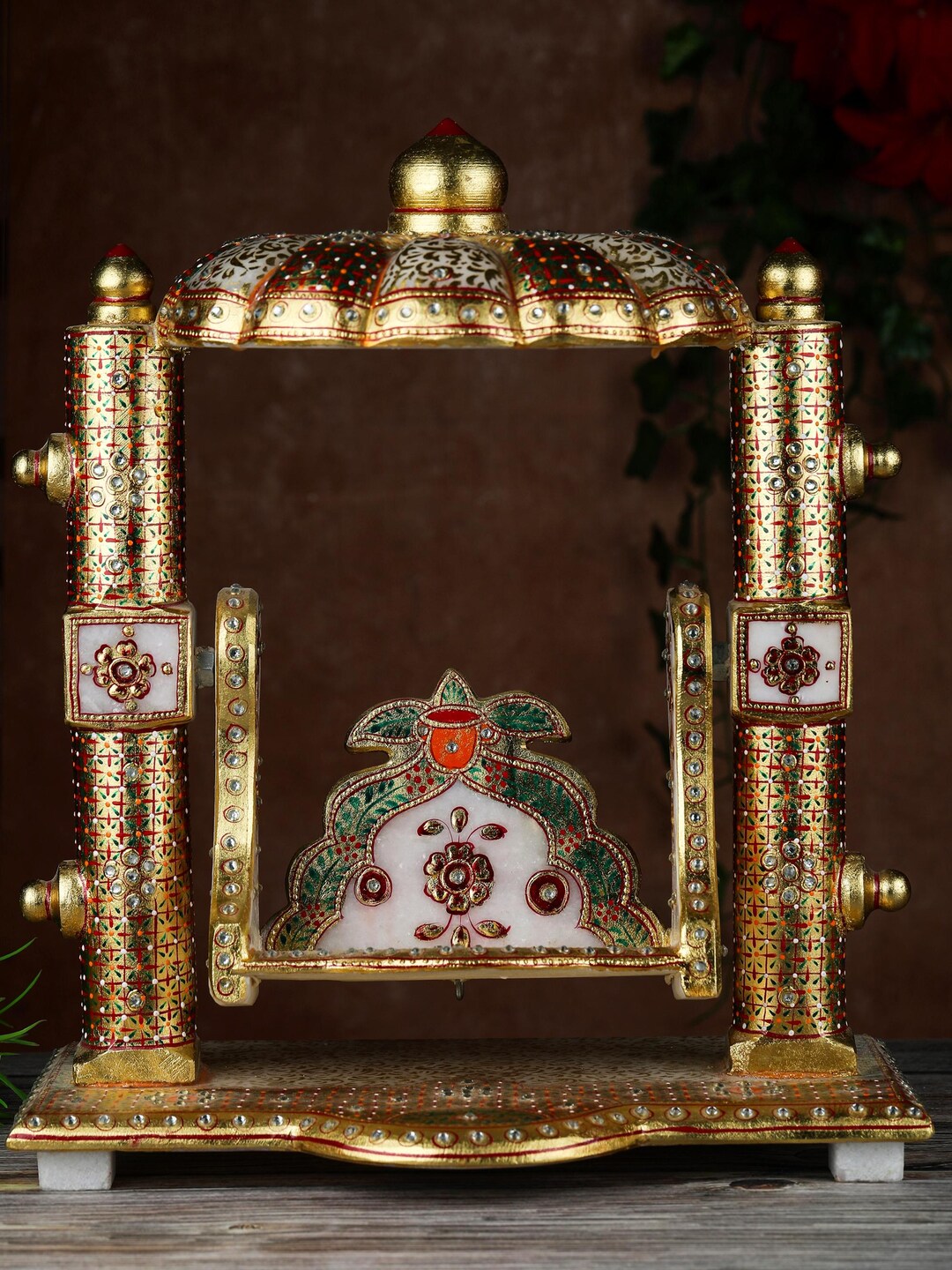 Marble Swing Jhula for Radha Krishna Laddu Gopal 14 Inch Handcrafted ...