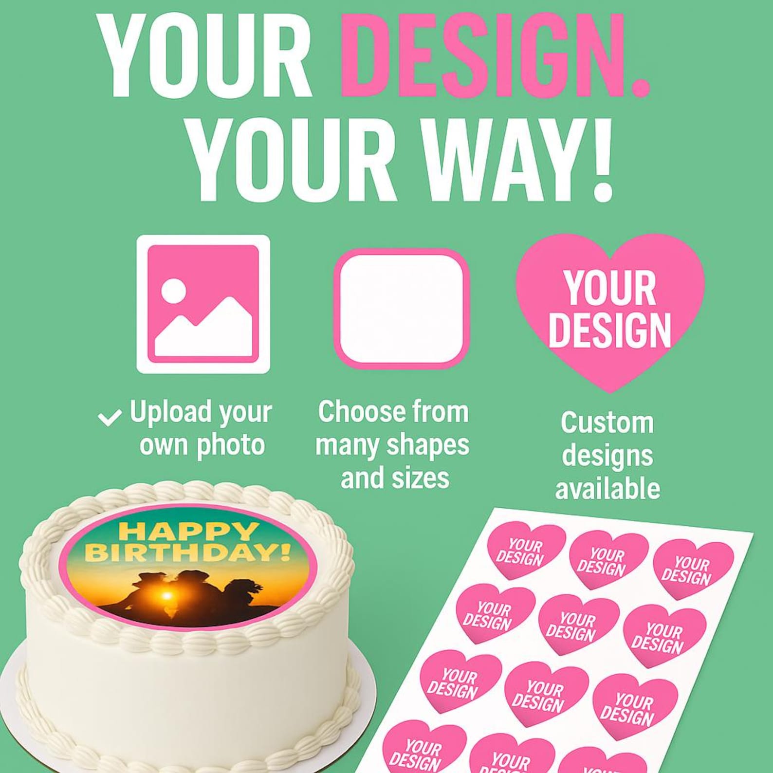 Custom Edible Images Oreo Cupcake Toppers Drink Toppers 1" 2" - Etsy