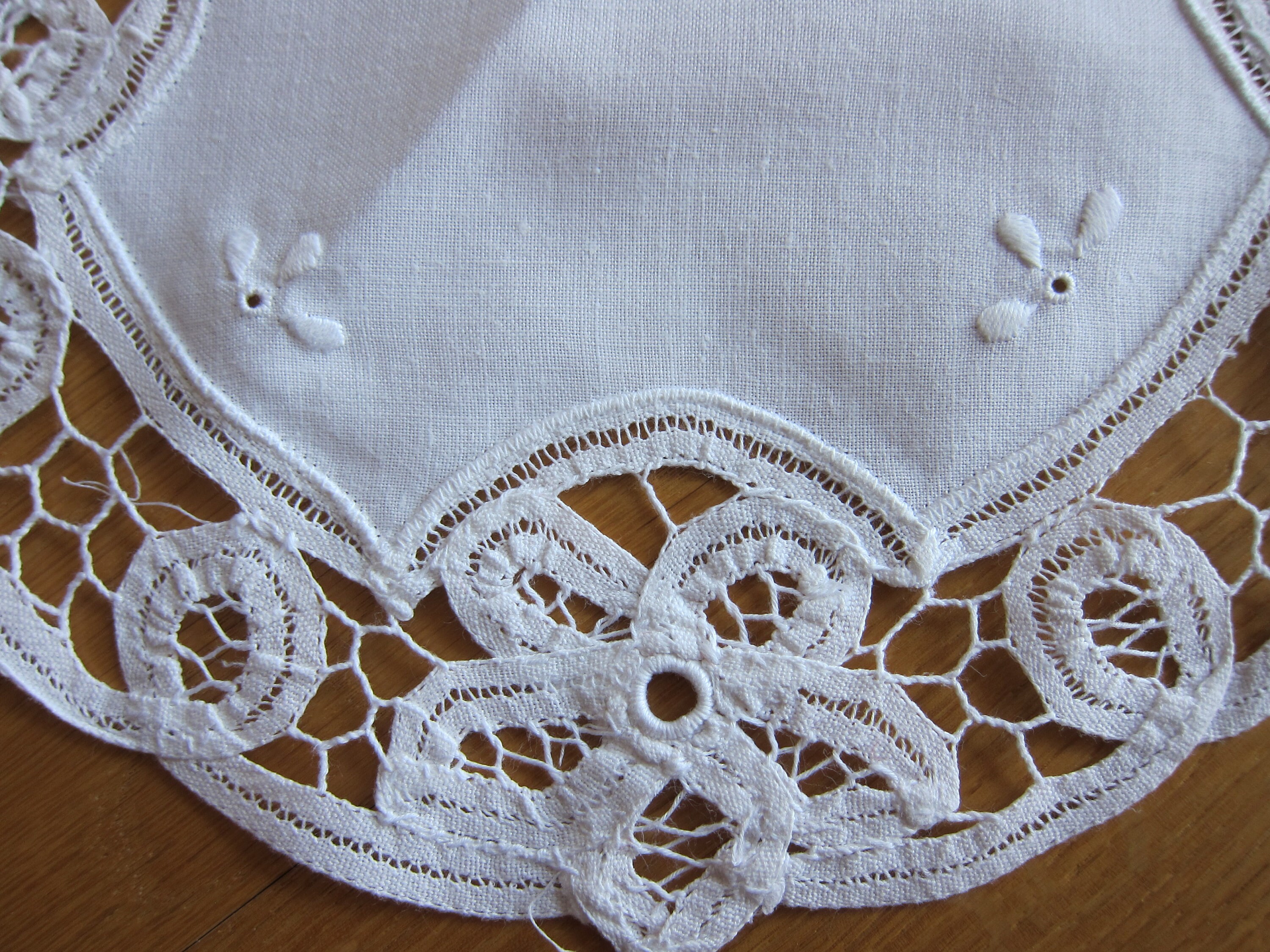 Materials Craft Supplies & Tools LOT of 10 inch round white battenburg ...