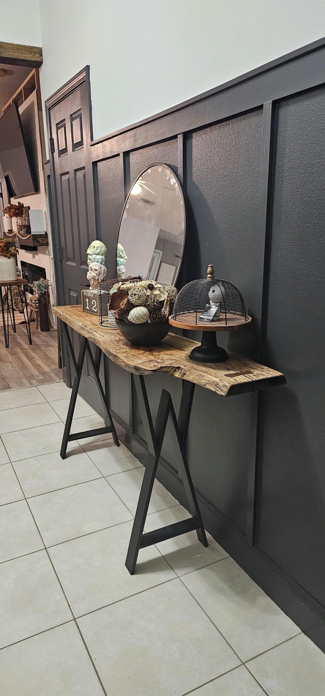Sweet Gum Slab Entryway Table - Etsy