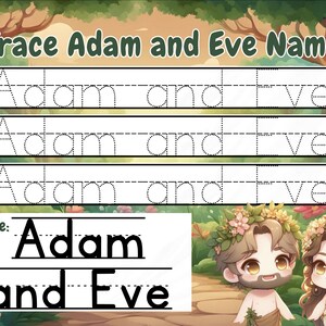 Adam and Eve Bible Workbook | Christian Activities for Kids | Editable ...