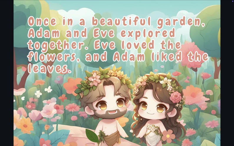 Adam and Eve Bible Workbook | Christian Activities for Kids | Editable ...