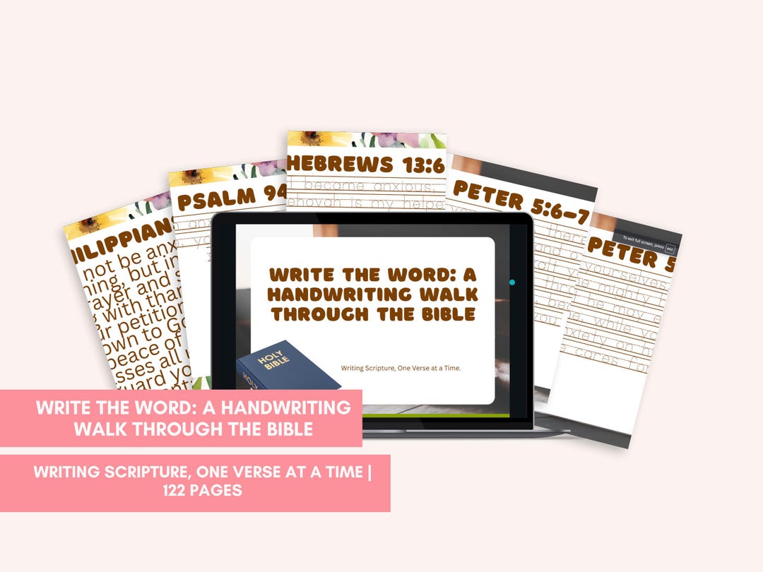 Bible Verse Tracing Workbook | Christian Handwriting Practice ...