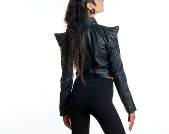 Festival 80's jacket shoulder pad pointed shoulder | Etsy