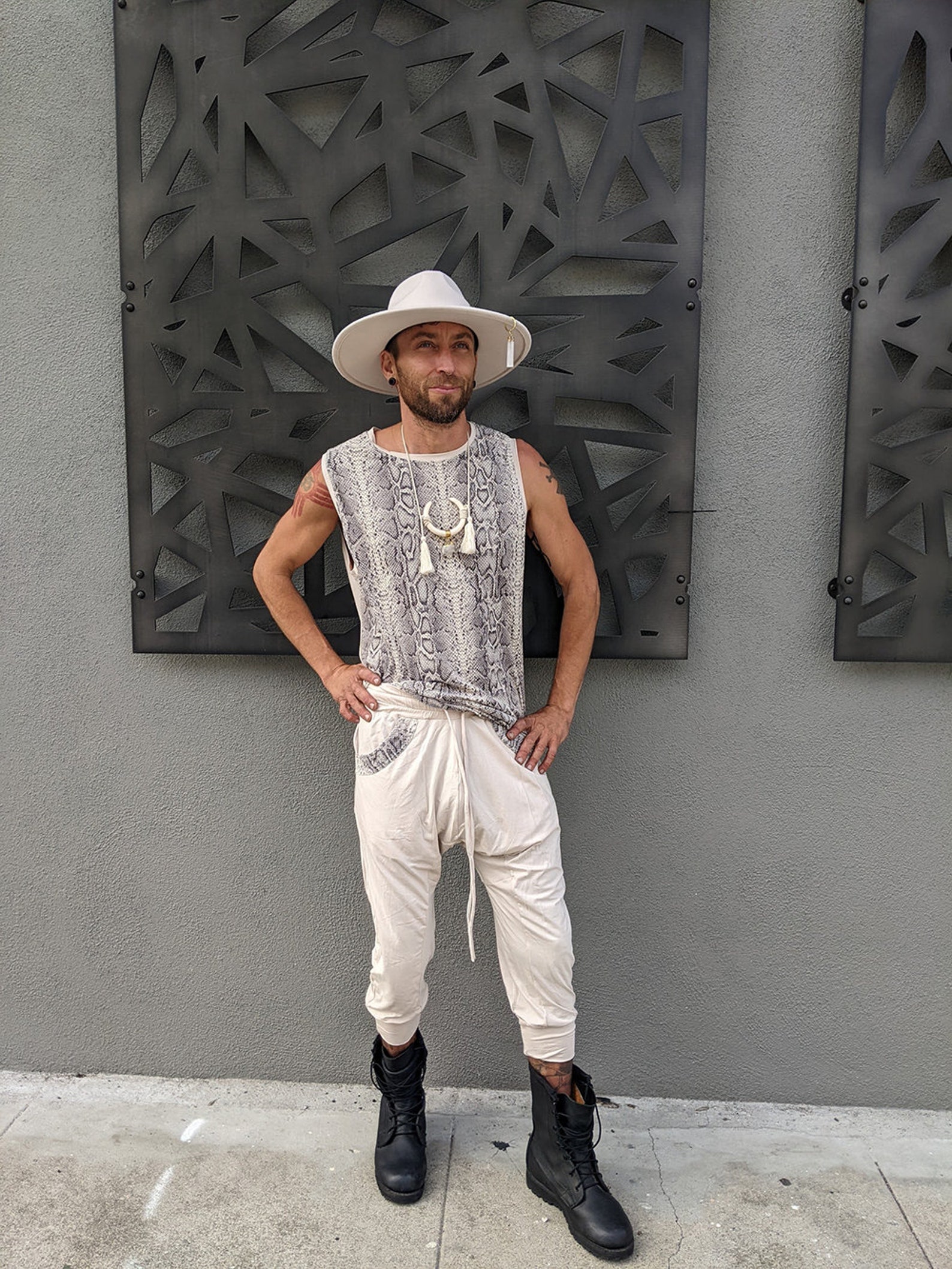 Drop Crotch Pants Men's Pants Yuta Jogger Pant Hip-hop - Etsy