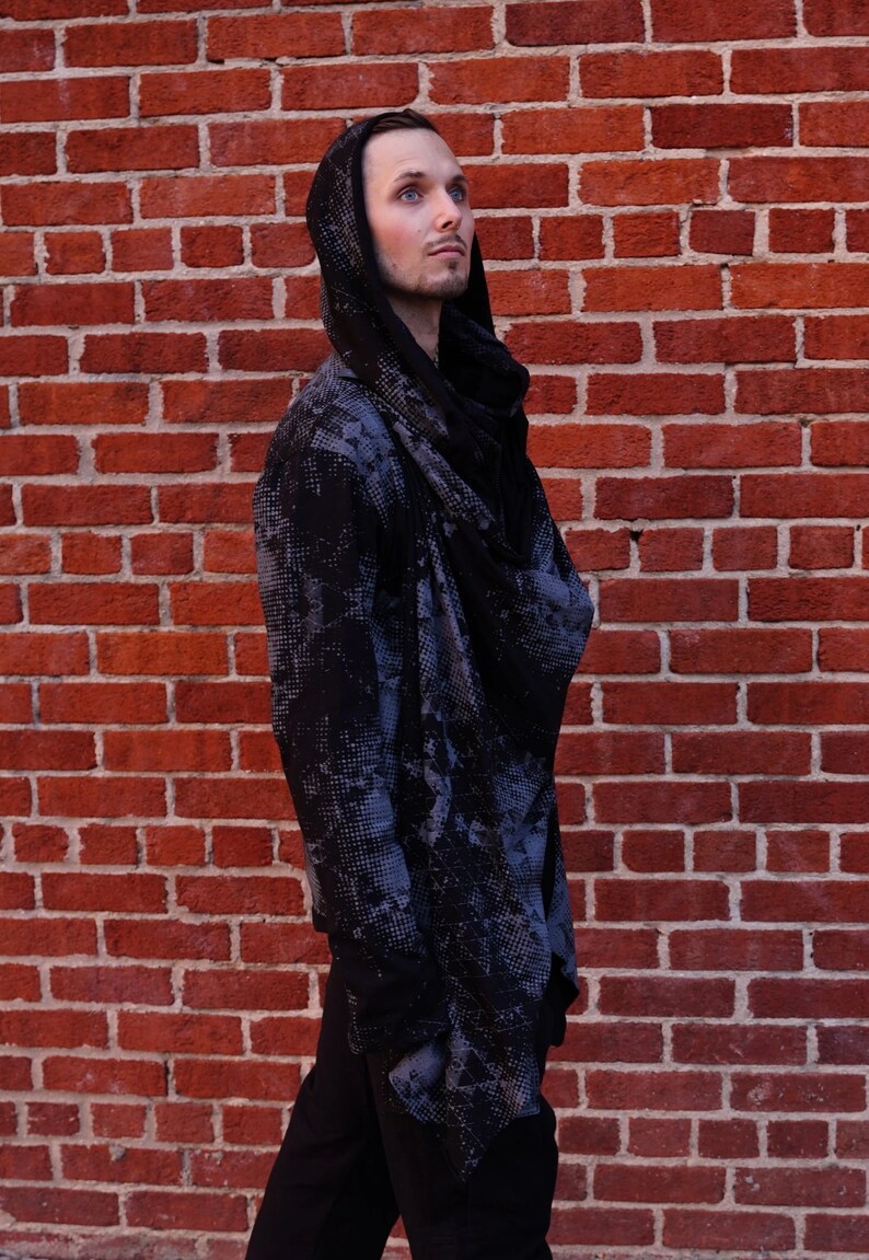 Wrap Front Zip Jacket Kamikaze Jacket Men's Clothing | Etsy