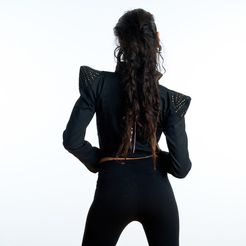 Festival 80's Jacket Shoulder Pad Pointed Shoulder - Etsy