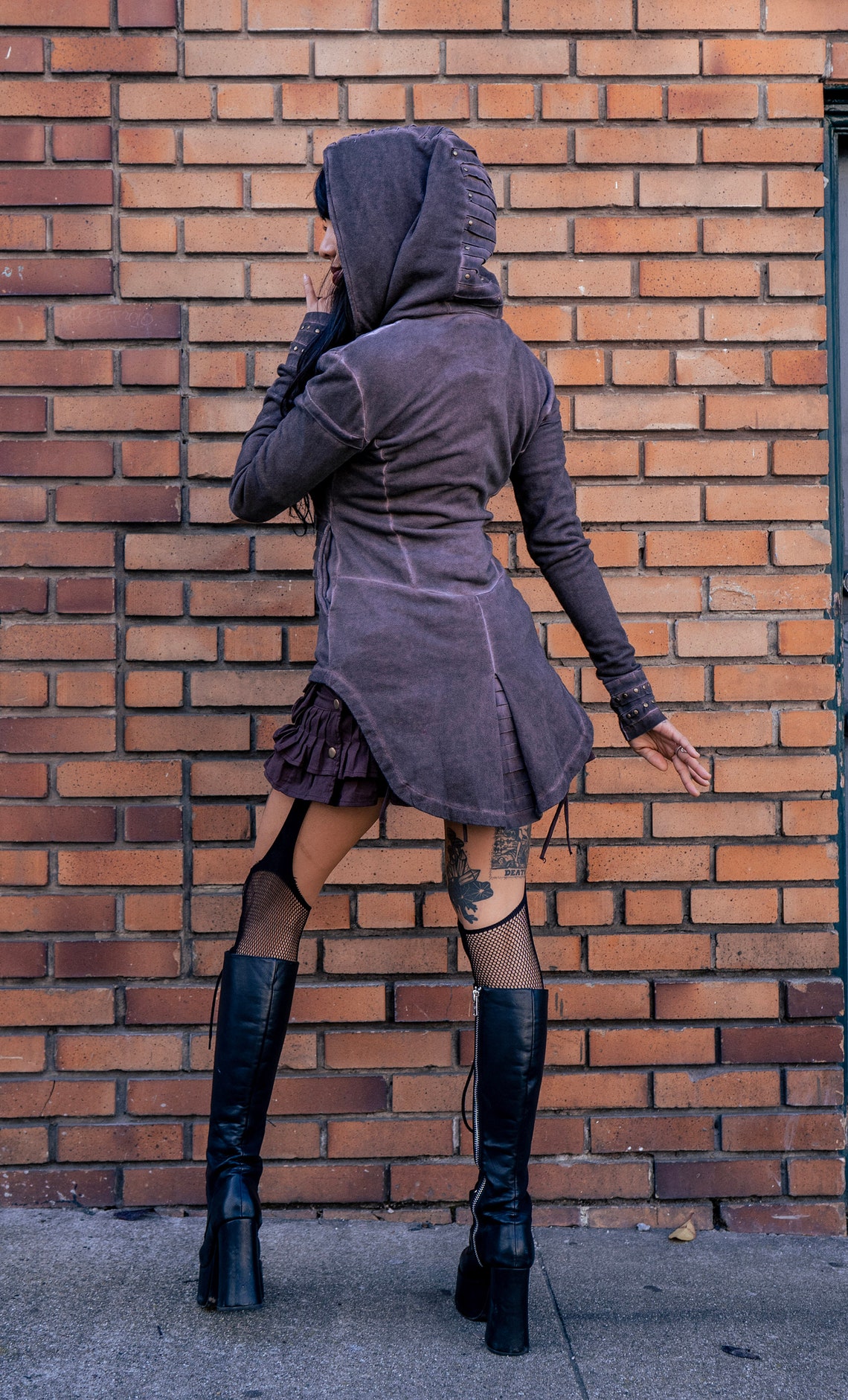 Large Hooded Jacket Hoodie Pixie Stylefestival | Etsy