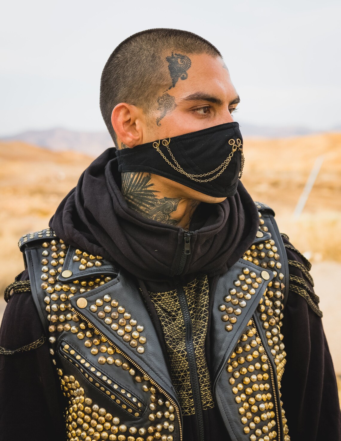 Fashionable Mask Stylish Mask Ninja Chain Face Mask Dust | Etsy