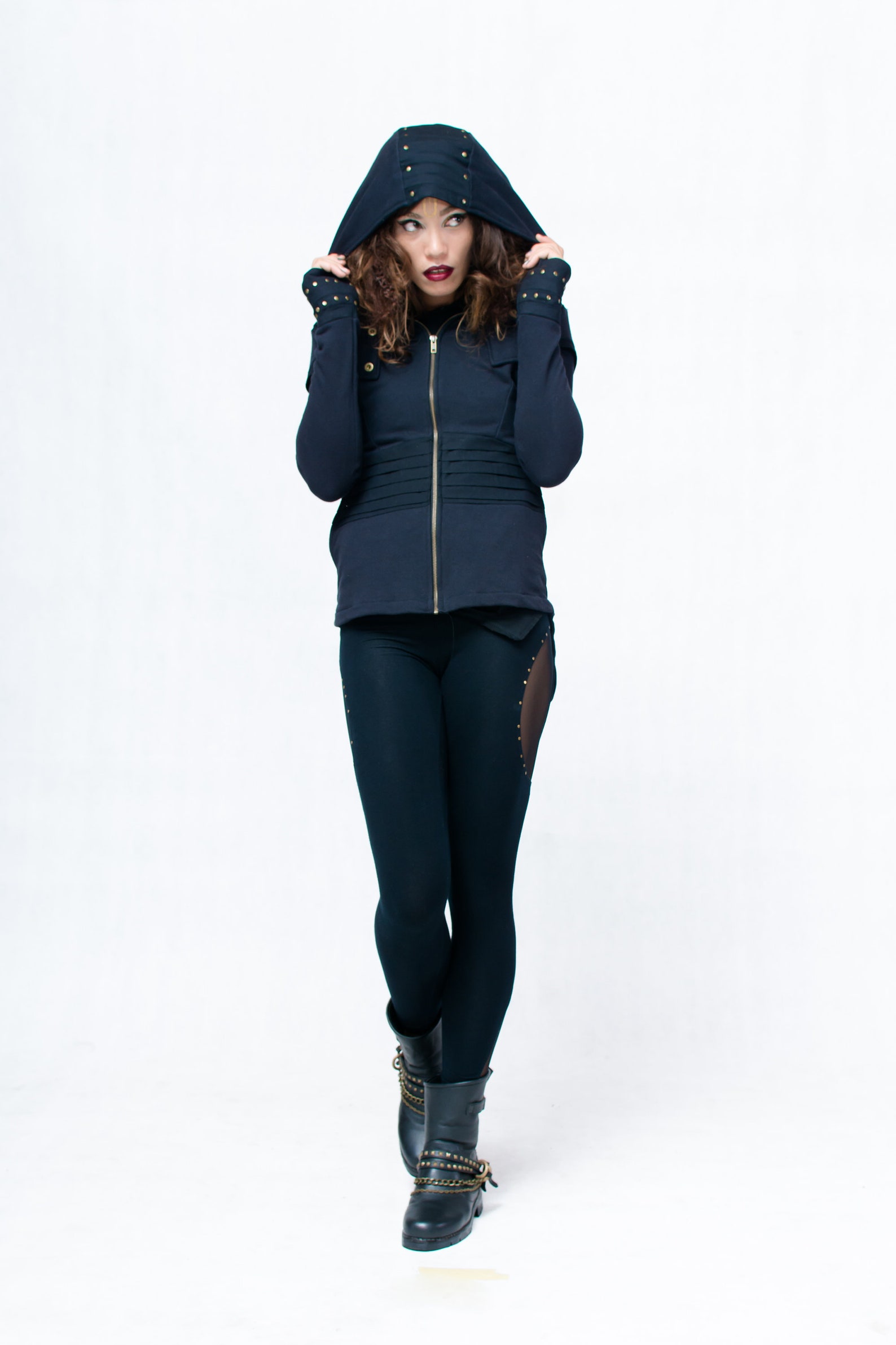 Large Hooded Jacket Hoodie Pixie Stylefestival | Etsy