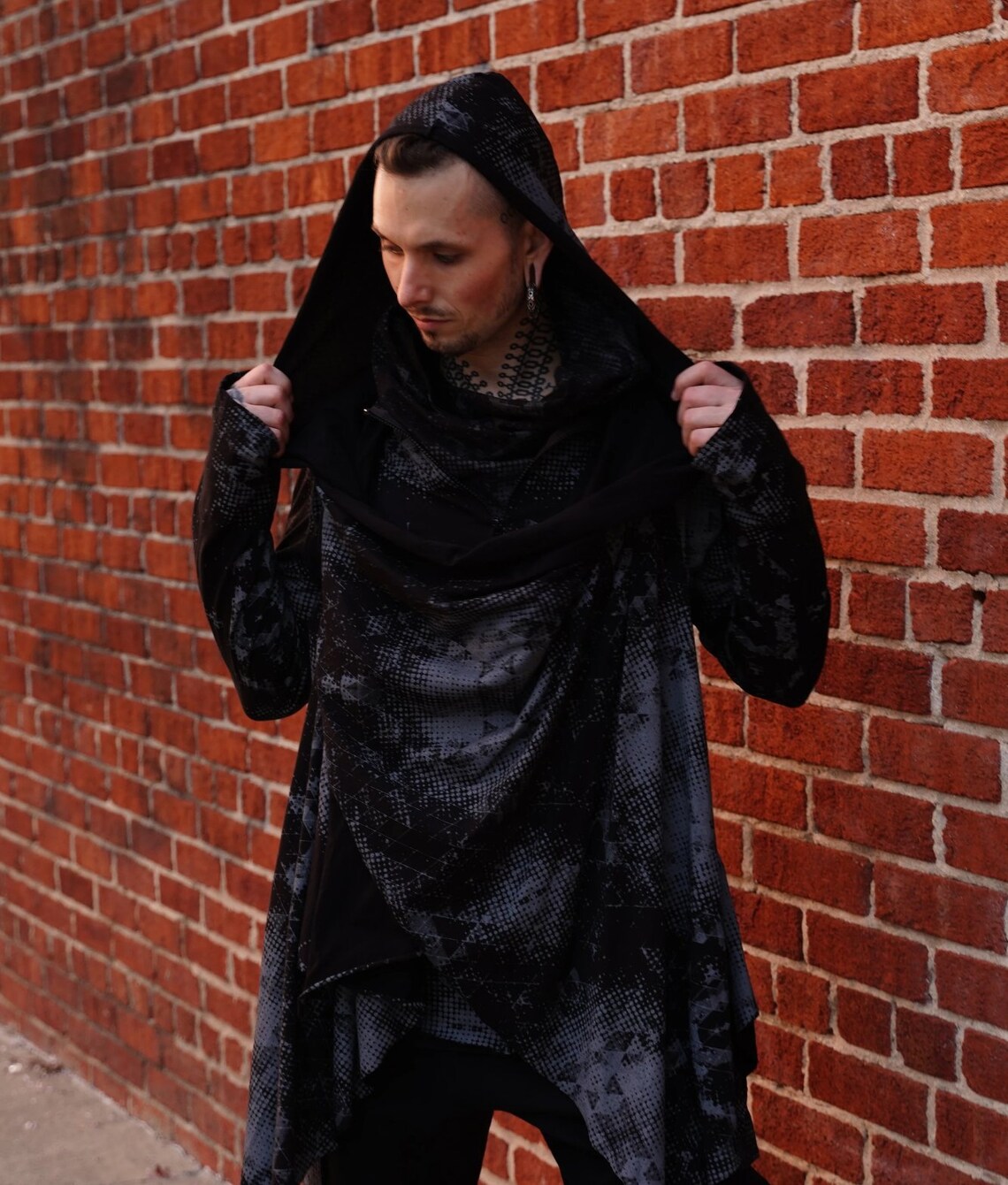 Wrap Front Zip Jacket Kamikaze Jacket Men's Clothing | Etsy