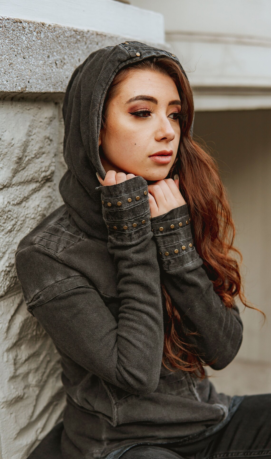 Large Hooded Jacket Hoodie Pixie Stylefestival | Etsy