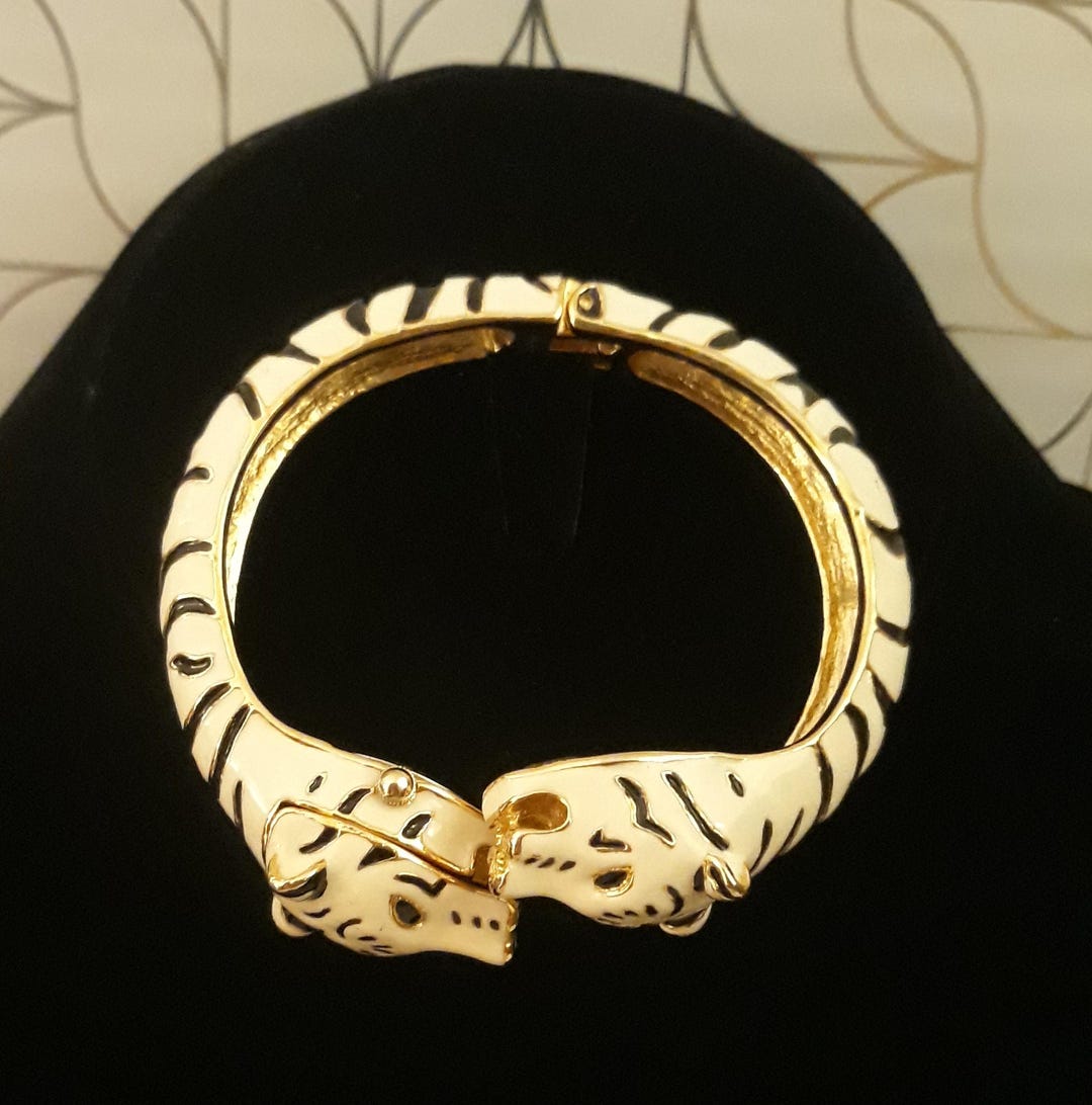 White Tiger Waltham Watch Cuff Bracelet - Etsy