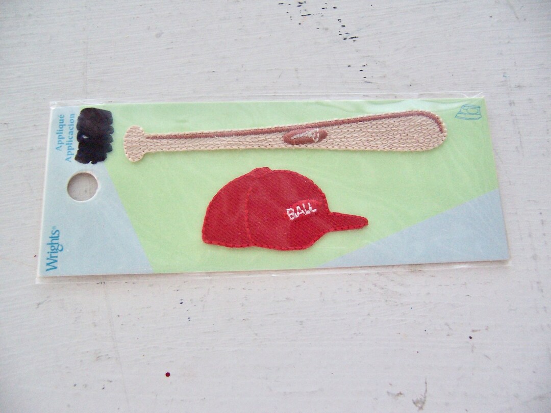 Applique / Bat and Ball Cap Applique - Etsy