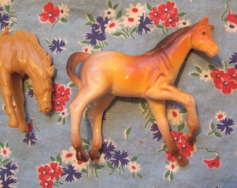 Plastic toy horses | Etsy
