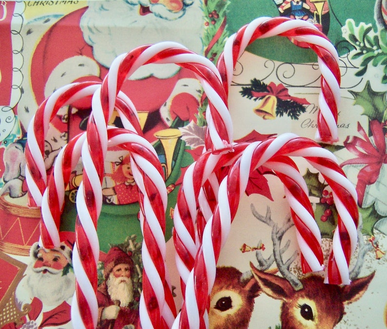 Candy Canes /6 Fun Plastic Candy Canes - Etsy