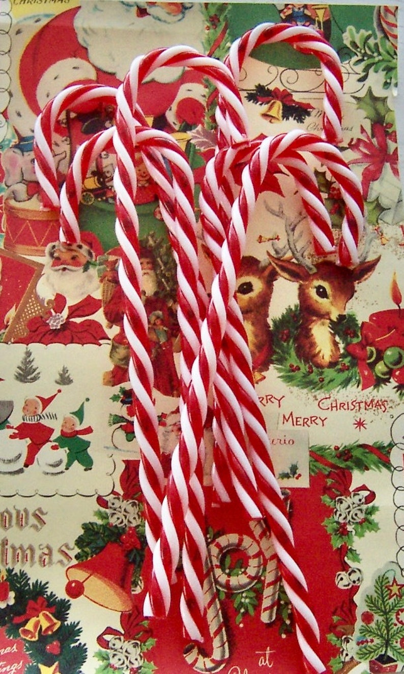 Candy Canes /6 Fun Plastic Candy Canes - Etsy