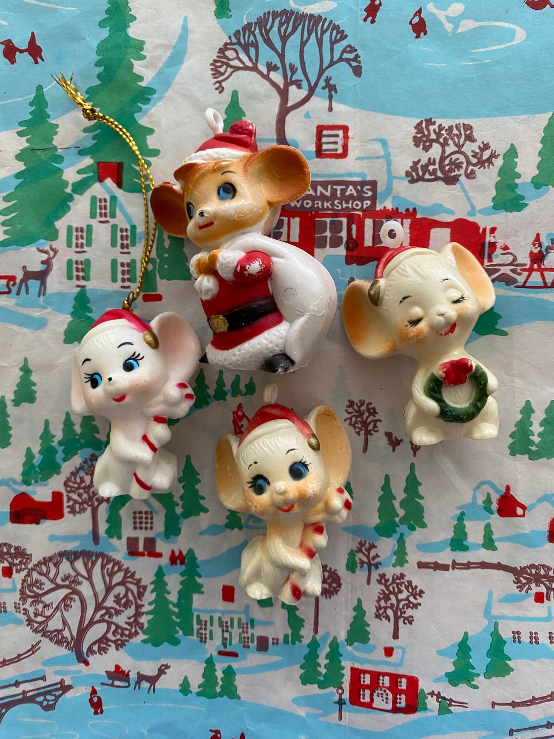 Mice / Vintage Holiday Mice Ornaments - Etsy