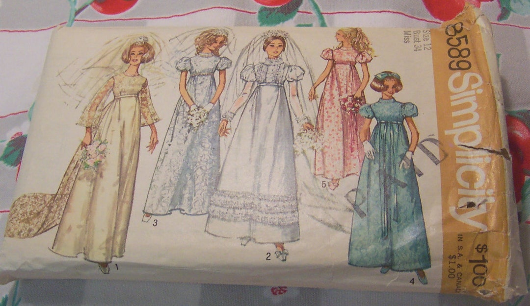 Pattern / Wedding Dress With Train Pattern - Etsy