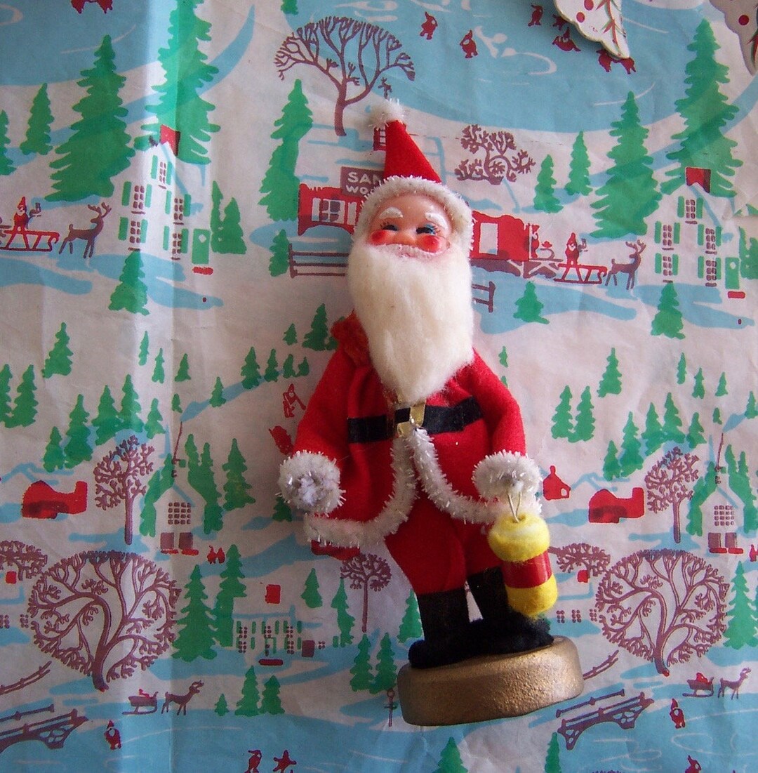 Santa / Vintage Rosy Cheeks Felt Santa - Etsy