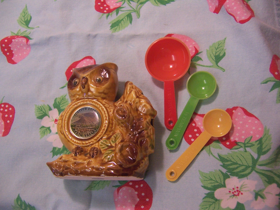 Measuring Spoons With Owl Holder - Etsy
