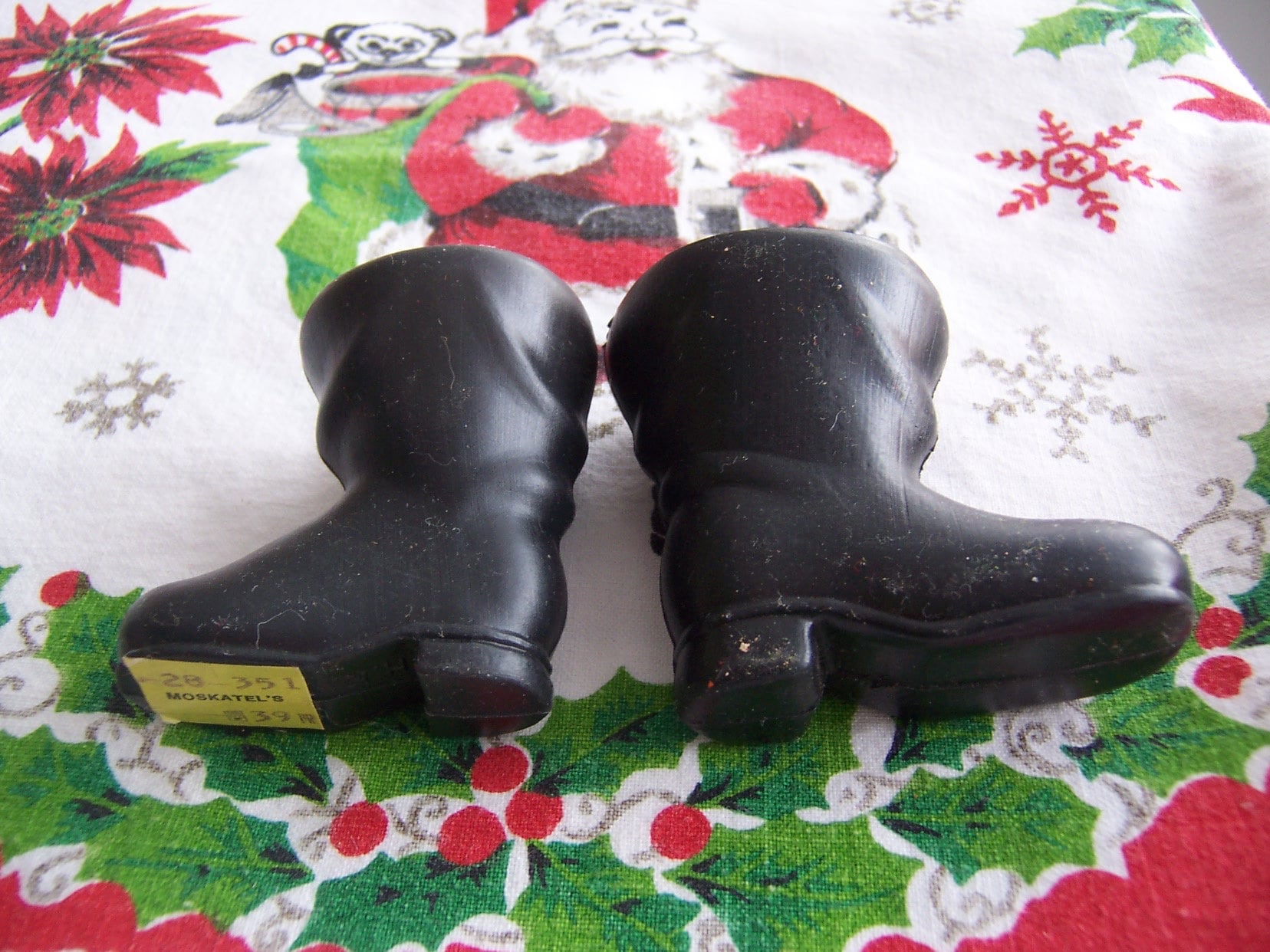 Boots / mismatched plastic santa boots | Etsy