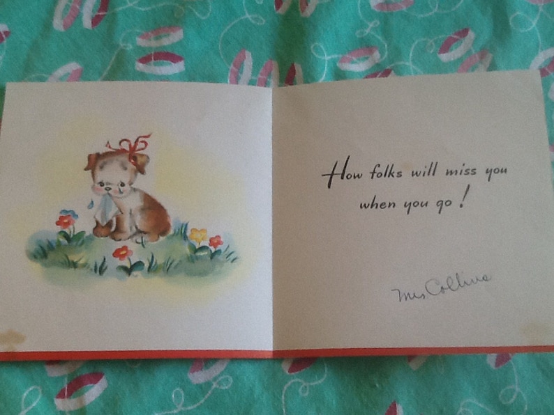 Card / Goodbye Puppy With Hanky Card - Etsy