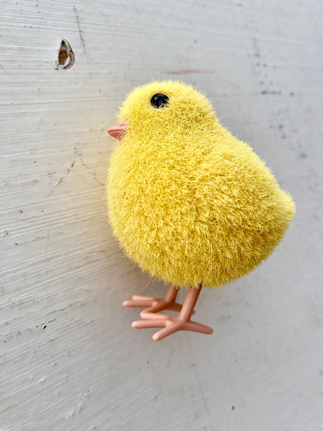 Chick / Yellow Flocked Chick - Etsy