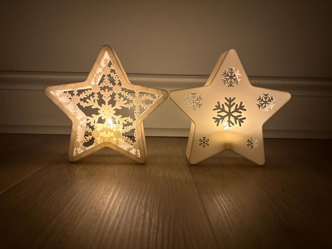 Christmas Star Tea Light Holders, Set of 2 - Etsy