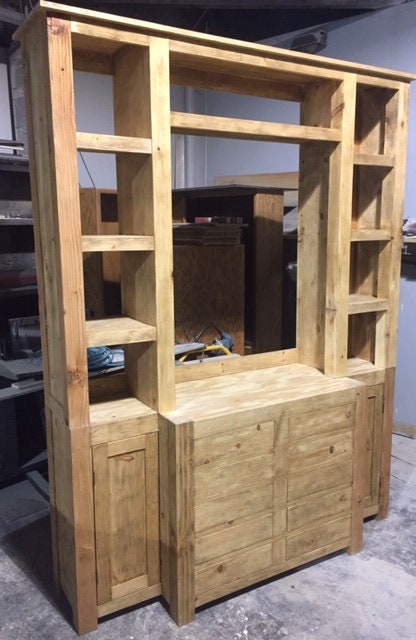 Handcrafted Wall Unit - Etsy