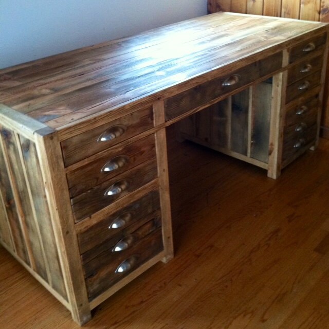 Aged/salvaged Wood Desk - Etsy