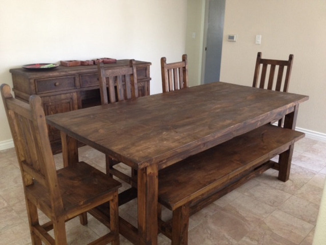 Rustic Dining Table - Etsy