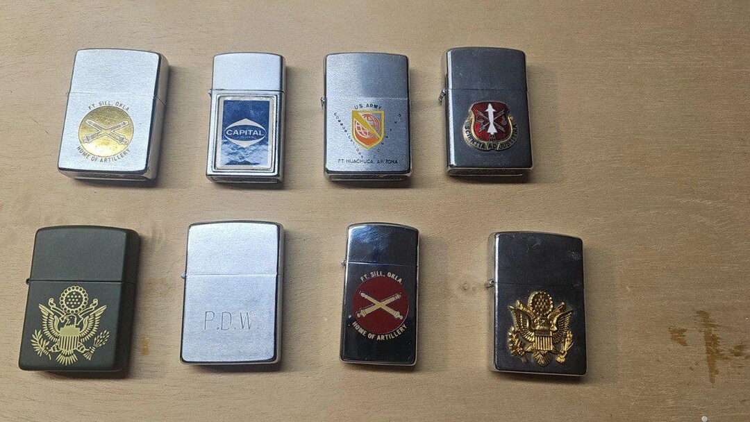Zippo Warco and Vulcan Lighter Lot of 8 Lighters USA Made Japanese Made ...
