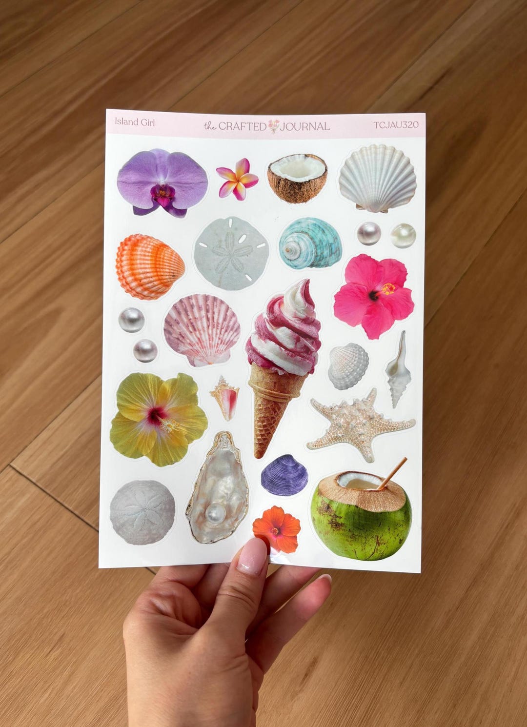Island Girl Sticker Sheet: Tropical Scrapbook, Junk Journaling - Etsy UK