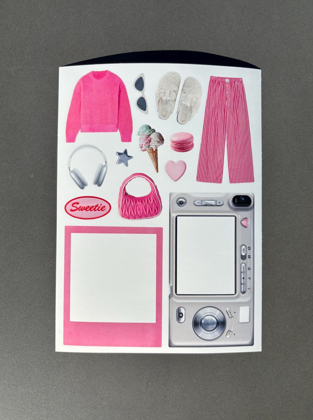 Pink Trinket Sticker Sheet: Girly Scrapbook Stickers - Etsy