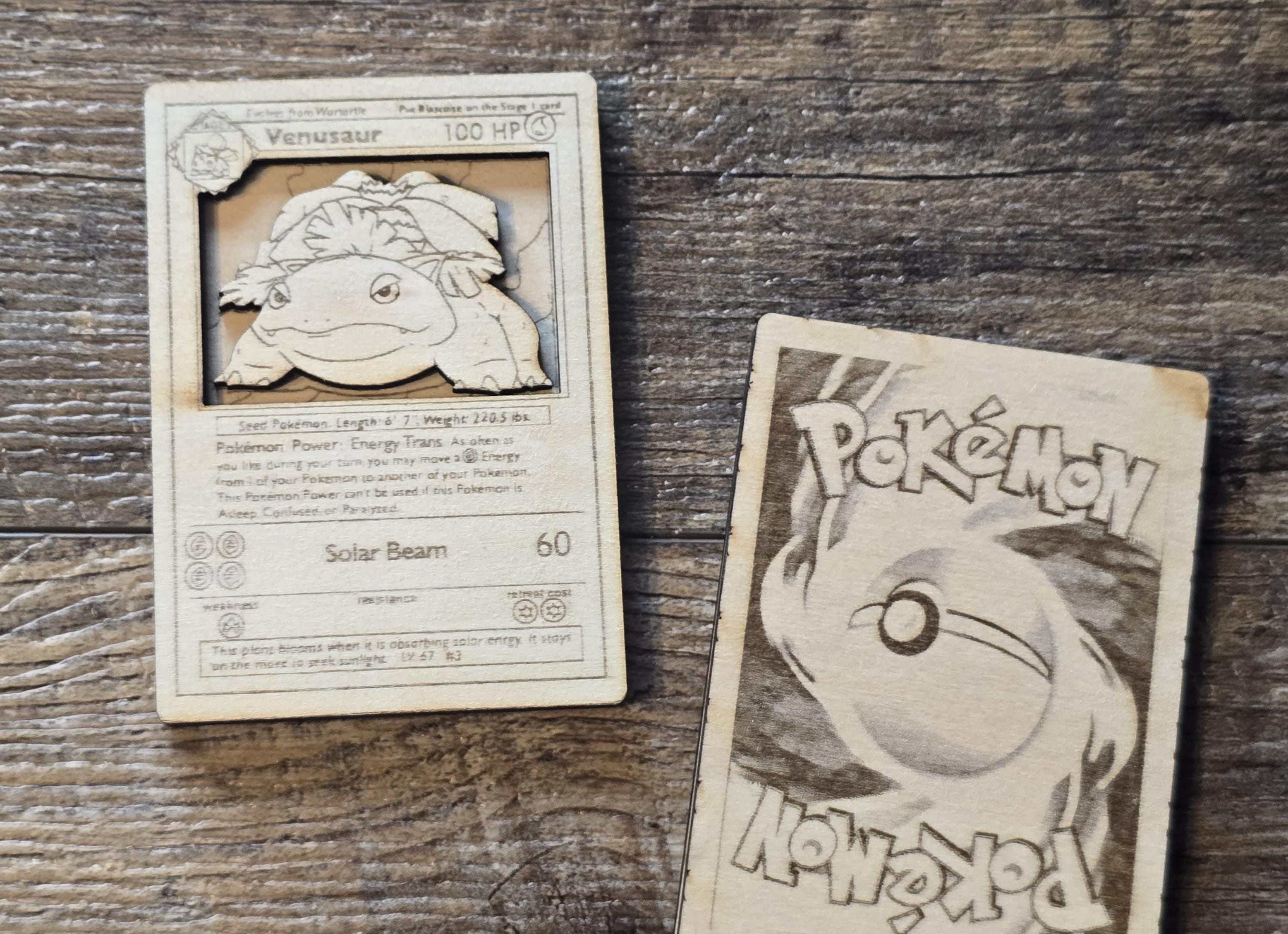 Wooden Pokemon Cards in Various Sizes - Etsy