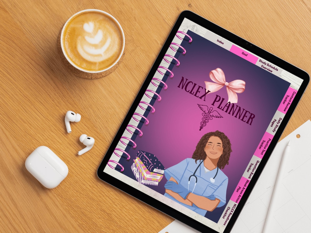 NCLEX Study Planner | Digital Nursing Student Planner | 6, 8 & 12 Week ...