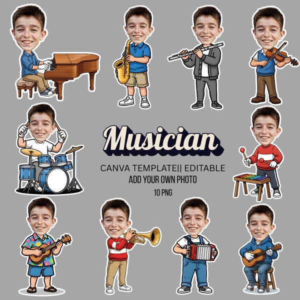 Musician Photo Card - Etsy