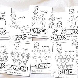 56 Pages Baby Shower Coloring Book Printable | A-Z Animals 123 Shapes ...