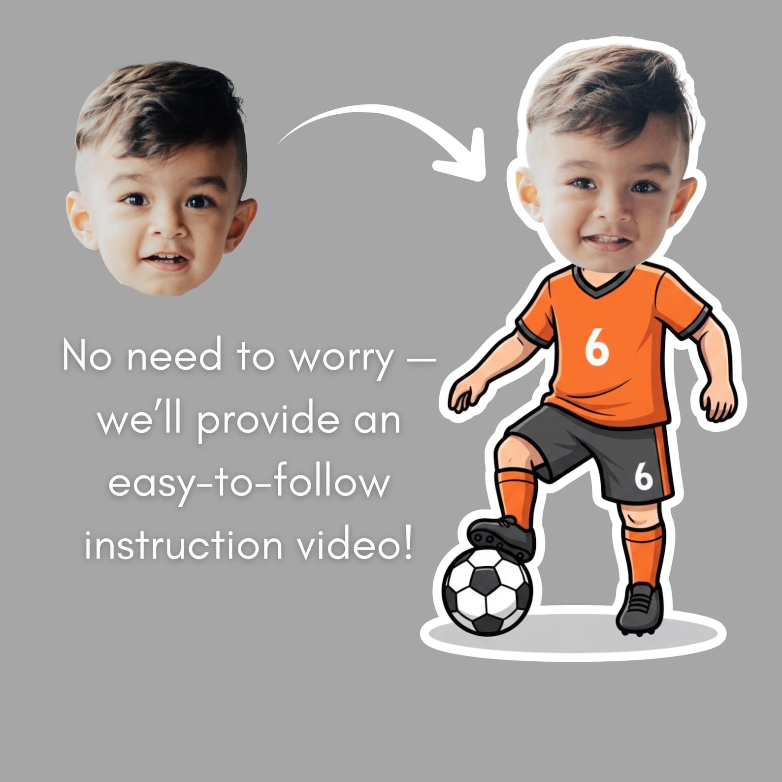 Soccer Custom Face/ Add Your Own Face - Etsy