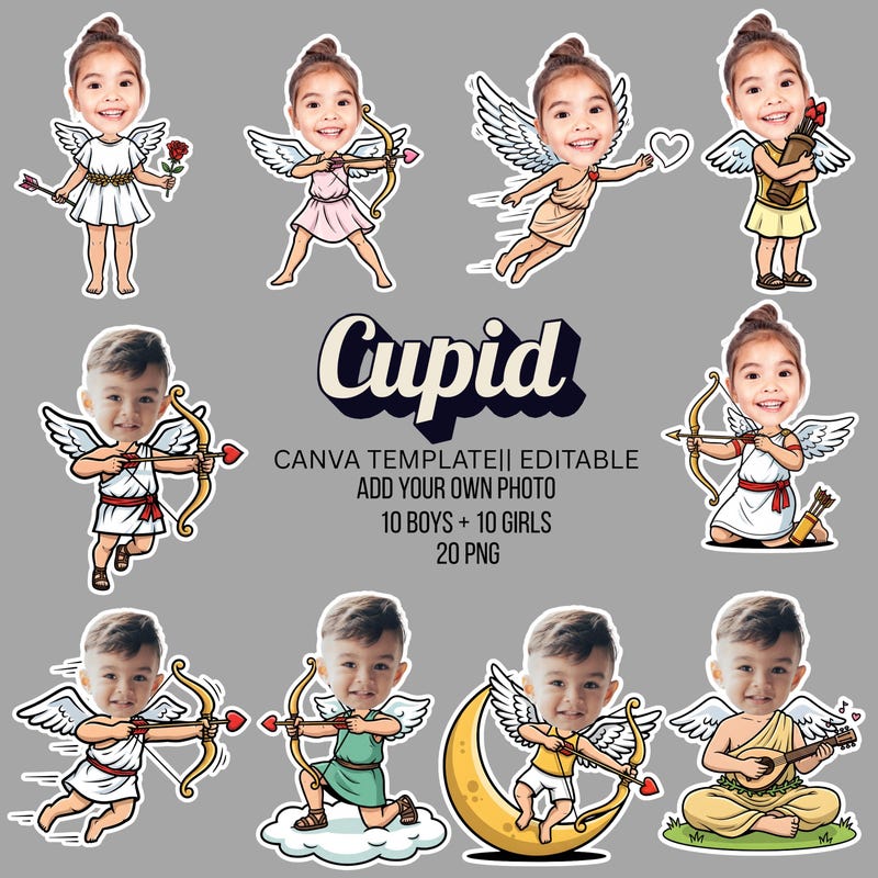 Valentine Cartoon Cupid Clip Art - Etsy