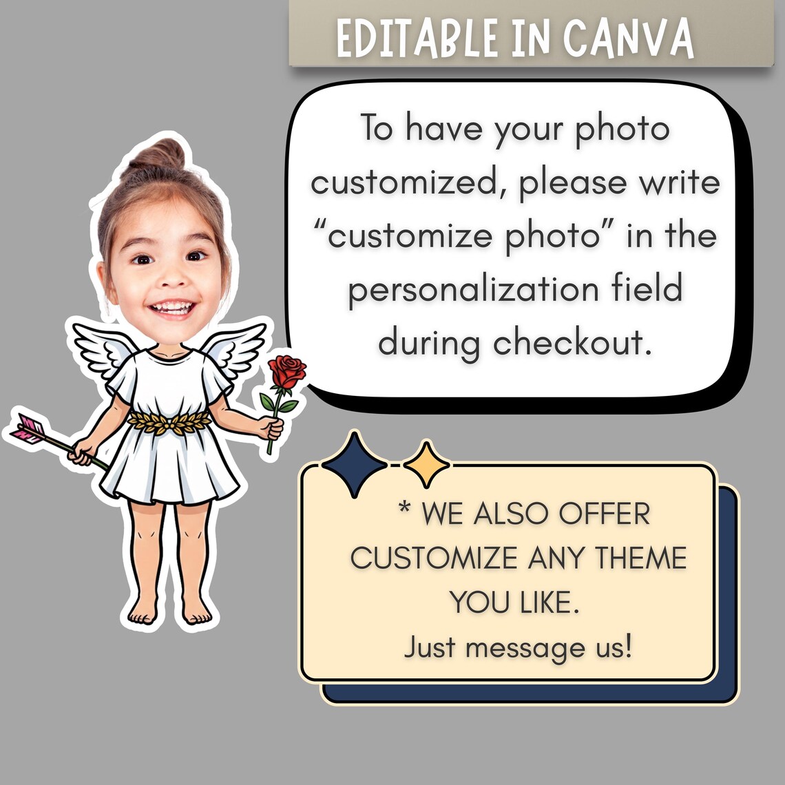 Cupid Valentine Days | Add Your Own Face | Cupid Custom Photo | DIY ...