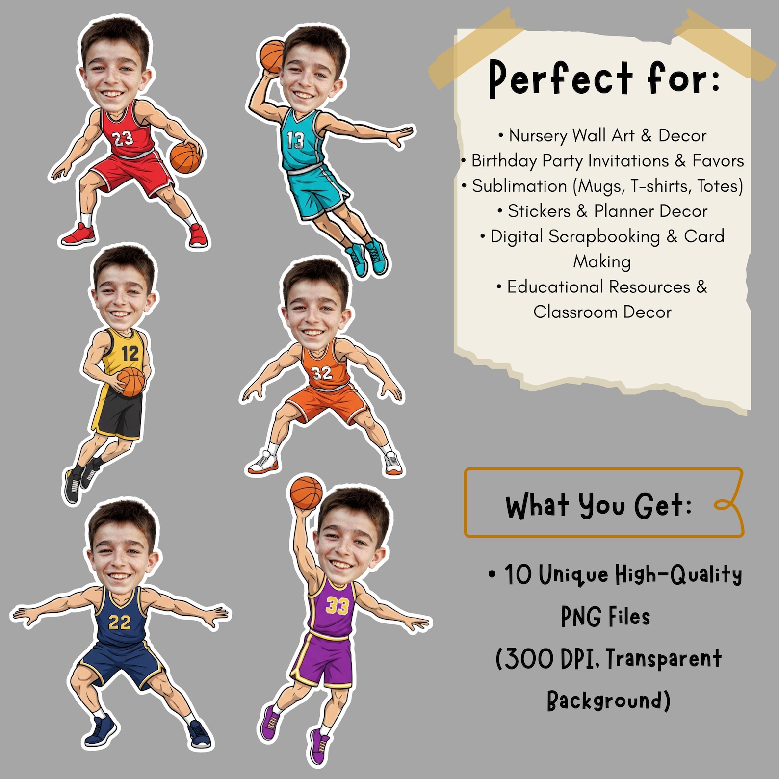 Basketball Custom Photo /add Your Own Face/ Basketball PNG - Etsy