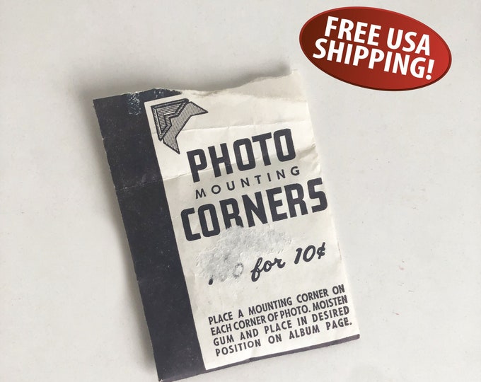 Vintage Black Photo Album Corners, Scrapbook Corners, Open Package ...
