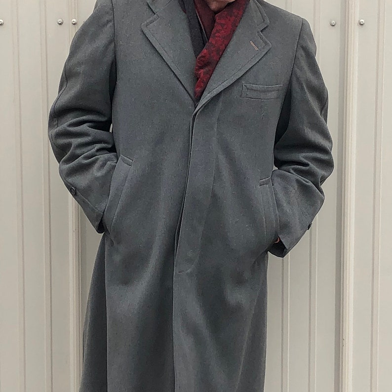 Vintage Mens Wool Cheswick Covert Cloth Overcoat Trench Coat - Etsy